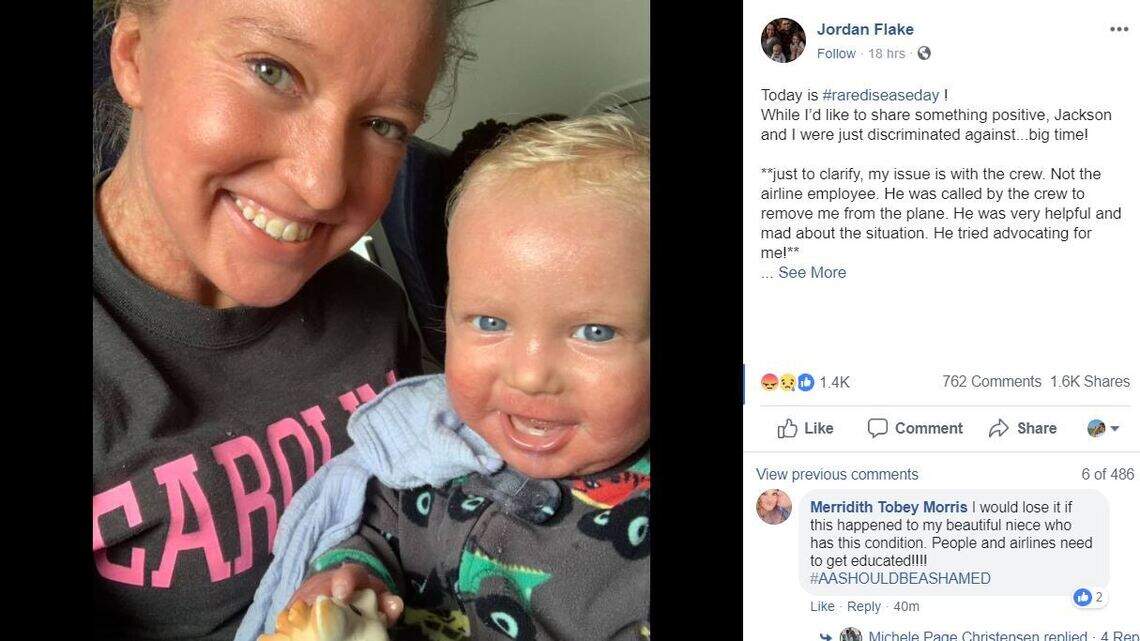 Mother, son with genetic condition kicked off flight, she says | The State