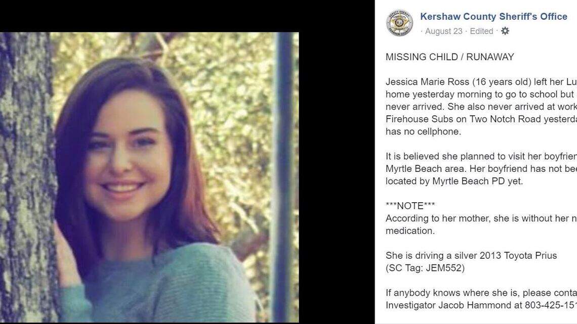 Missing South Carolina girl, 16, found, SC cops say | The State