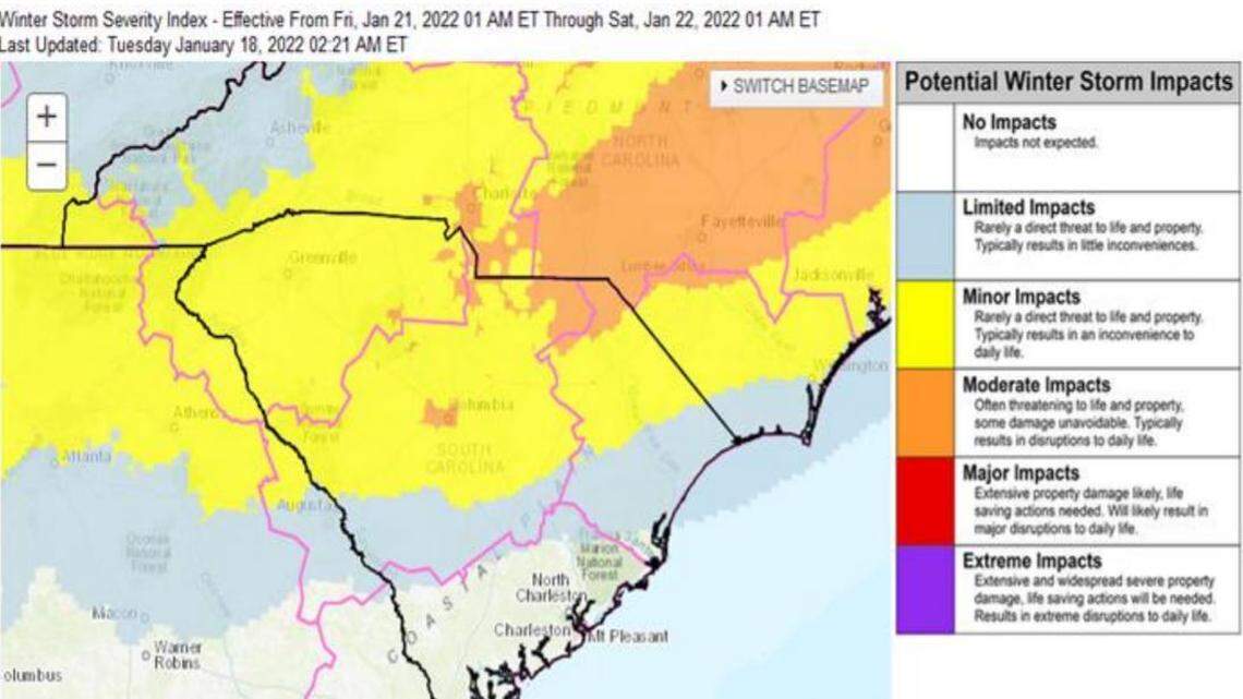 Freezing rain, possible snow in Columbia SC weather forecast | The State
